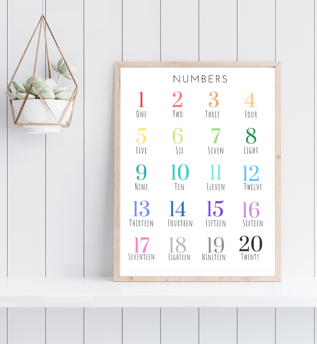 Numbers Print, Fill in the Blank, Educational Printables, Montessori ...