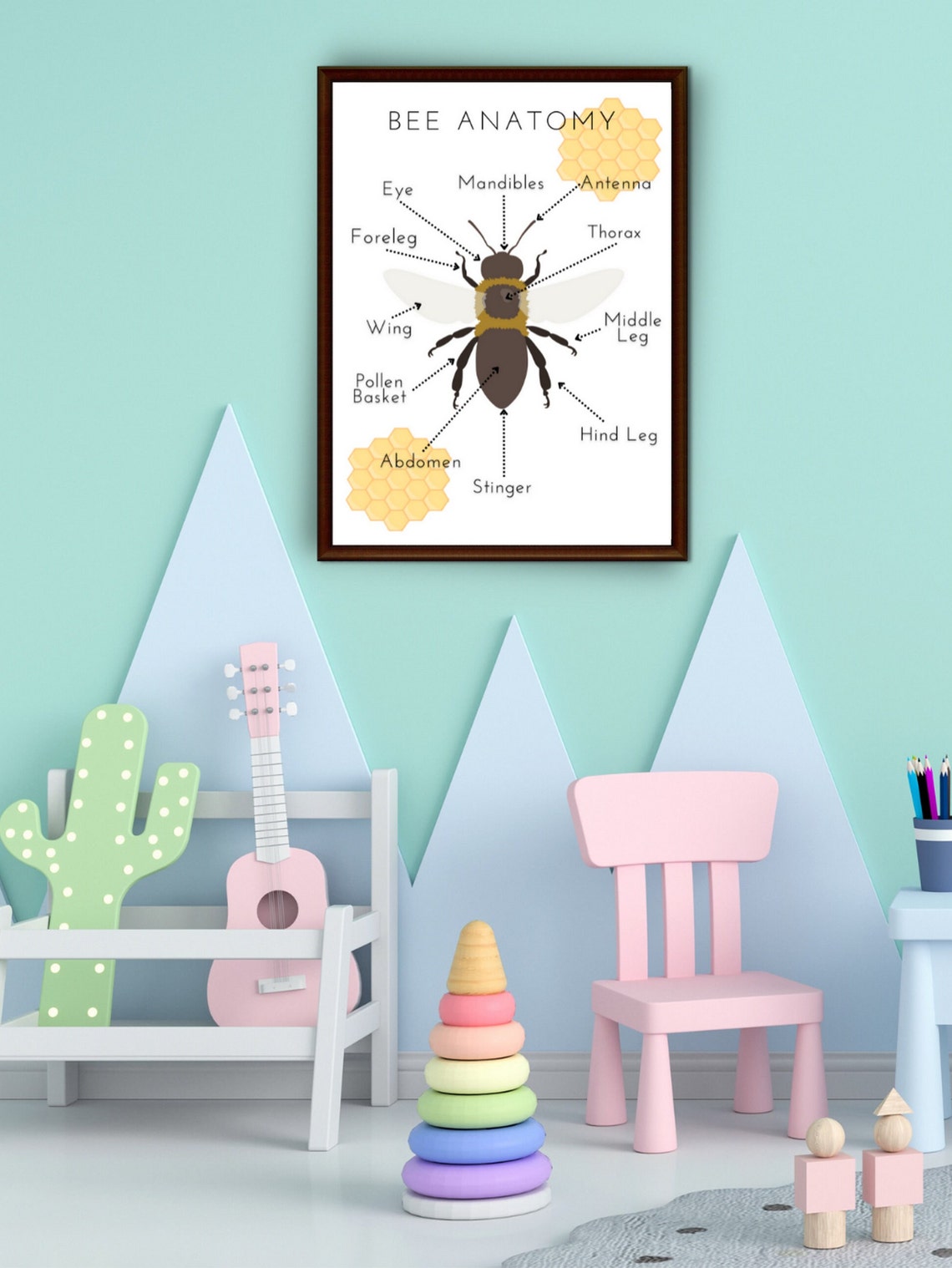Bee Anatomy Poster Educational Prints Educational Poster - Etsy