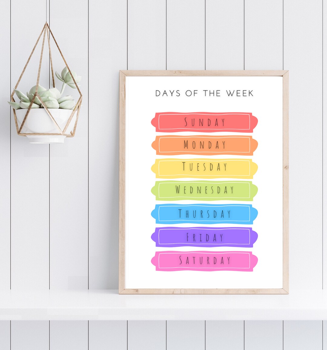 Days of the Week Poster, Fill in the Blank, Educational Poster ...