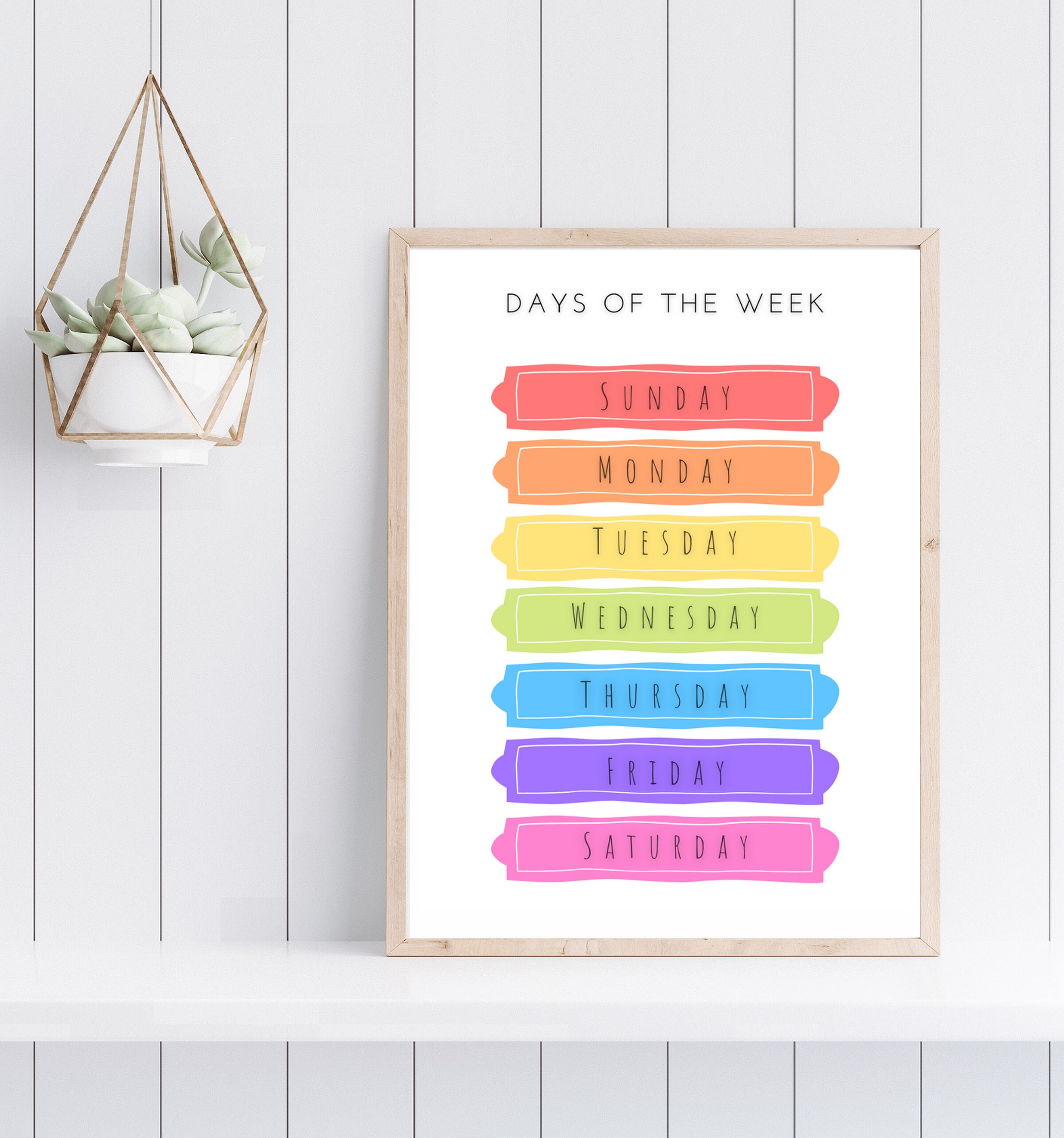 Days of the Week Poster, Fill in the Blank, Educational Poster ...