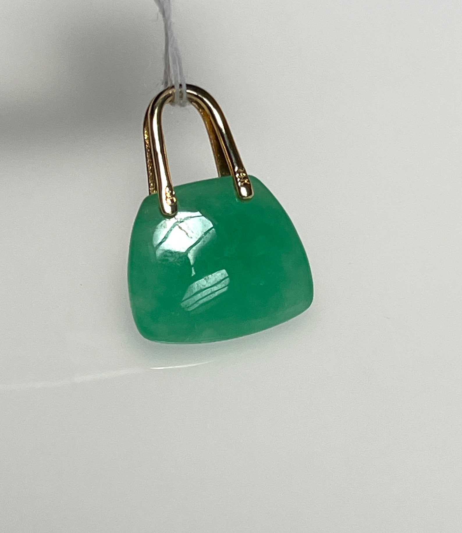 Vintage 3D Red Jade Agate 14K Yellow Gold Handbag Purse Pendant Unique ...