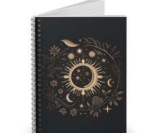 Personalized Spiral Notebook Magical Moon Notebook - Etsy