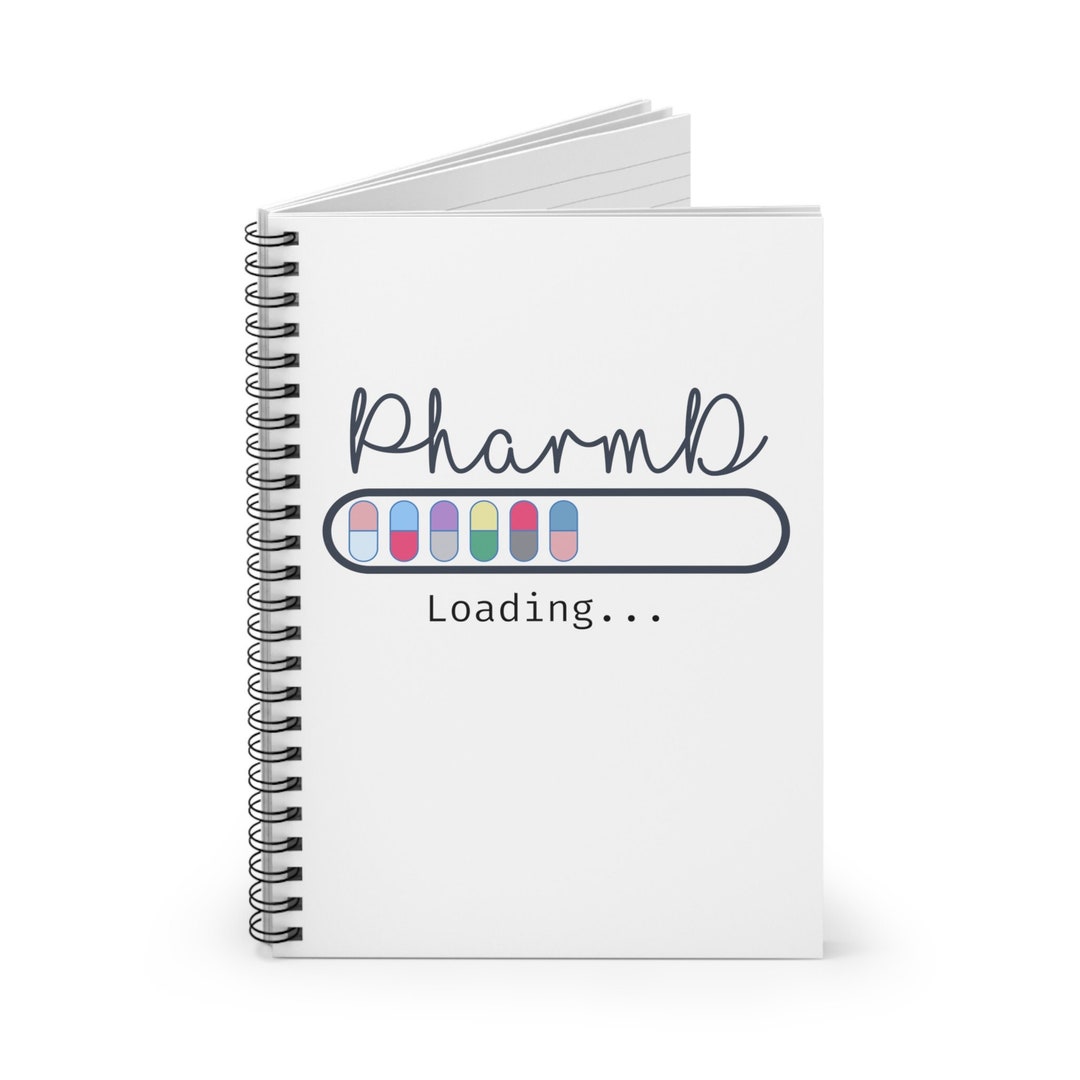 Pharmd Loading Spiral Notebook, Pharmacy Student Gift, Pharmacy Gift ...