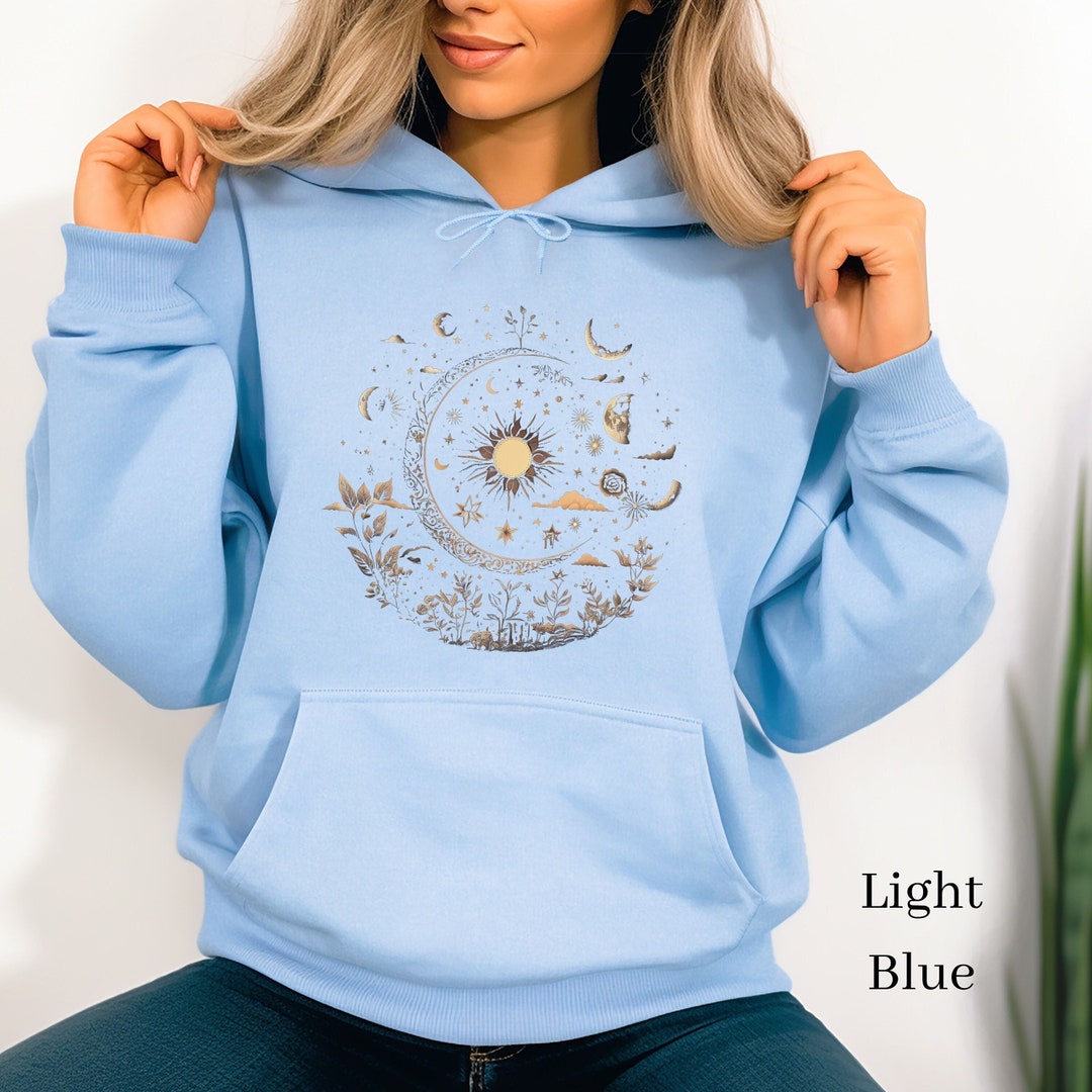Moon Sweater, Witchcore Hoodie, Gift for Moon Lover, Celestial Moon ...