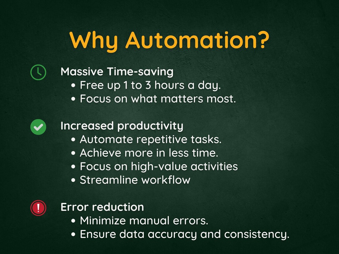 Google Sheets Automation Done for You Package: Automate Repetitive Spreadsheet and Excel Tasks ...