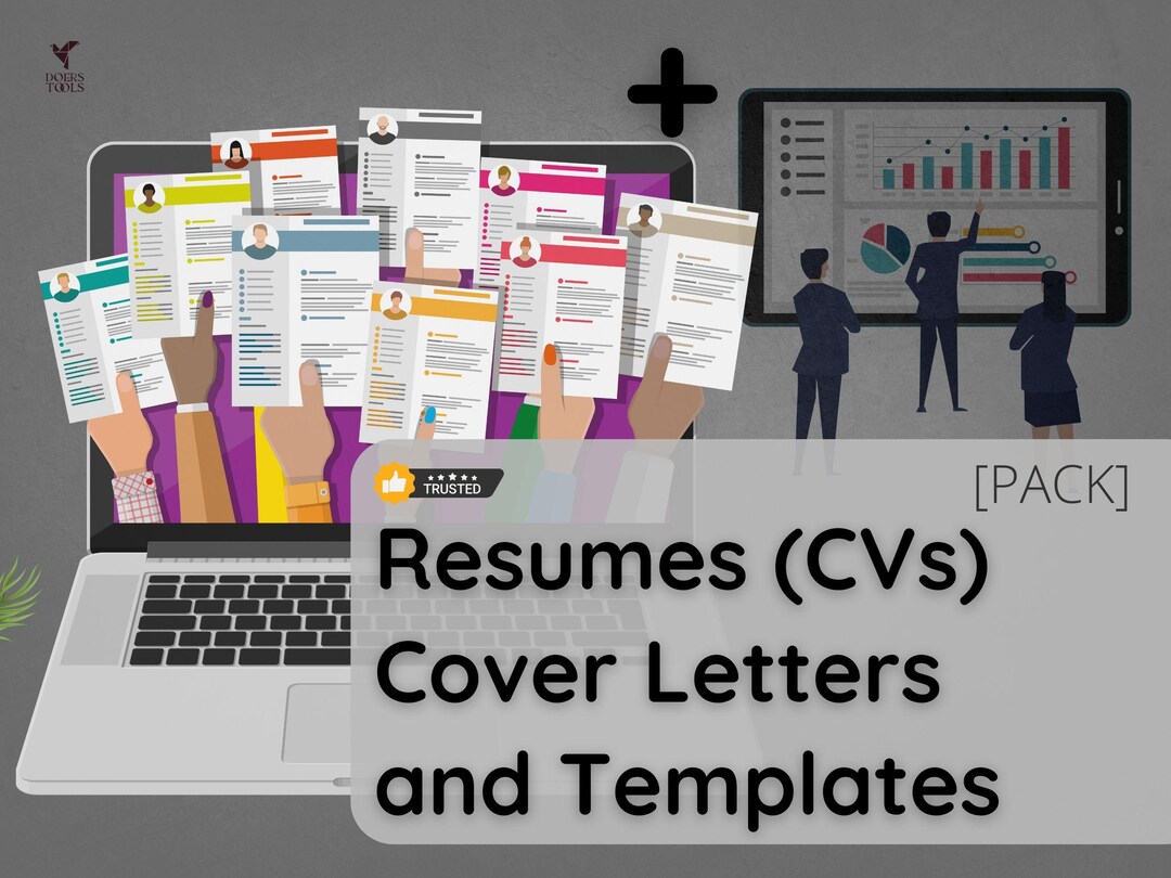 Resume Template Words, Resume Template Photoshop, Cover Letters Cvs - Etsy