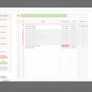 Automated to Do List, Task Tracker & Productivity Planner Daily, Weekly ...