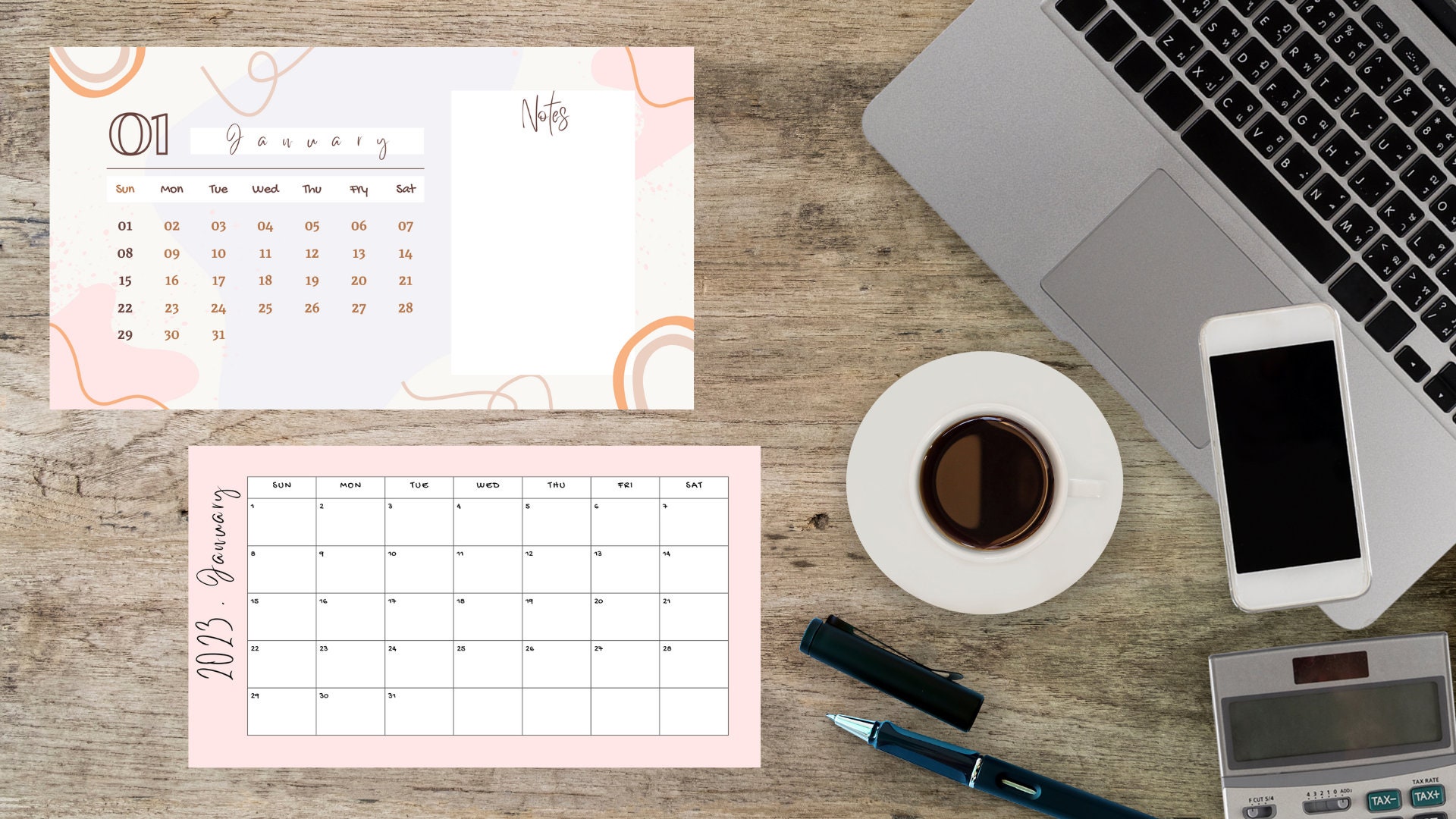 2022, 2023 Calendar | Printable Calendar| 2022, 2023 Monthly Planner ...