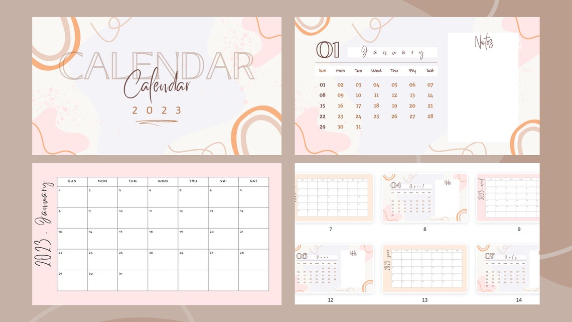 2022 2023 Calendar Printable Calendar 2022 2023 Monthly - Etsy