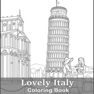 Lovely Italy Coloring Book - 30 Beautiful Illustrations of Historical ...