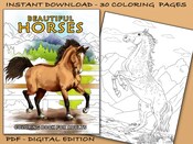 PRINTABLE Set of 10 Horse Breed Coloring Pages Digital Download - Etsy ...