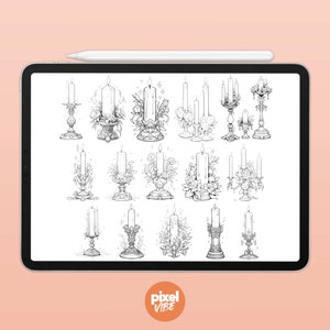 159 Mystical Stamp Brushes for Procreate - Witchcraft Illustration ...