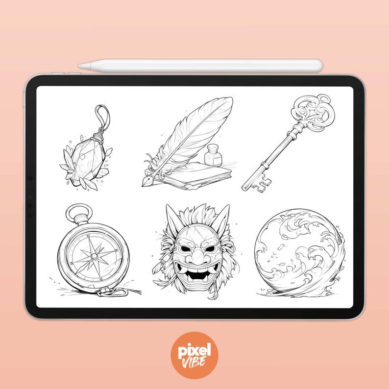 150 Dnd Inventory Procreate Stamps RPG Art Brushes Dungeons & Dragons ...