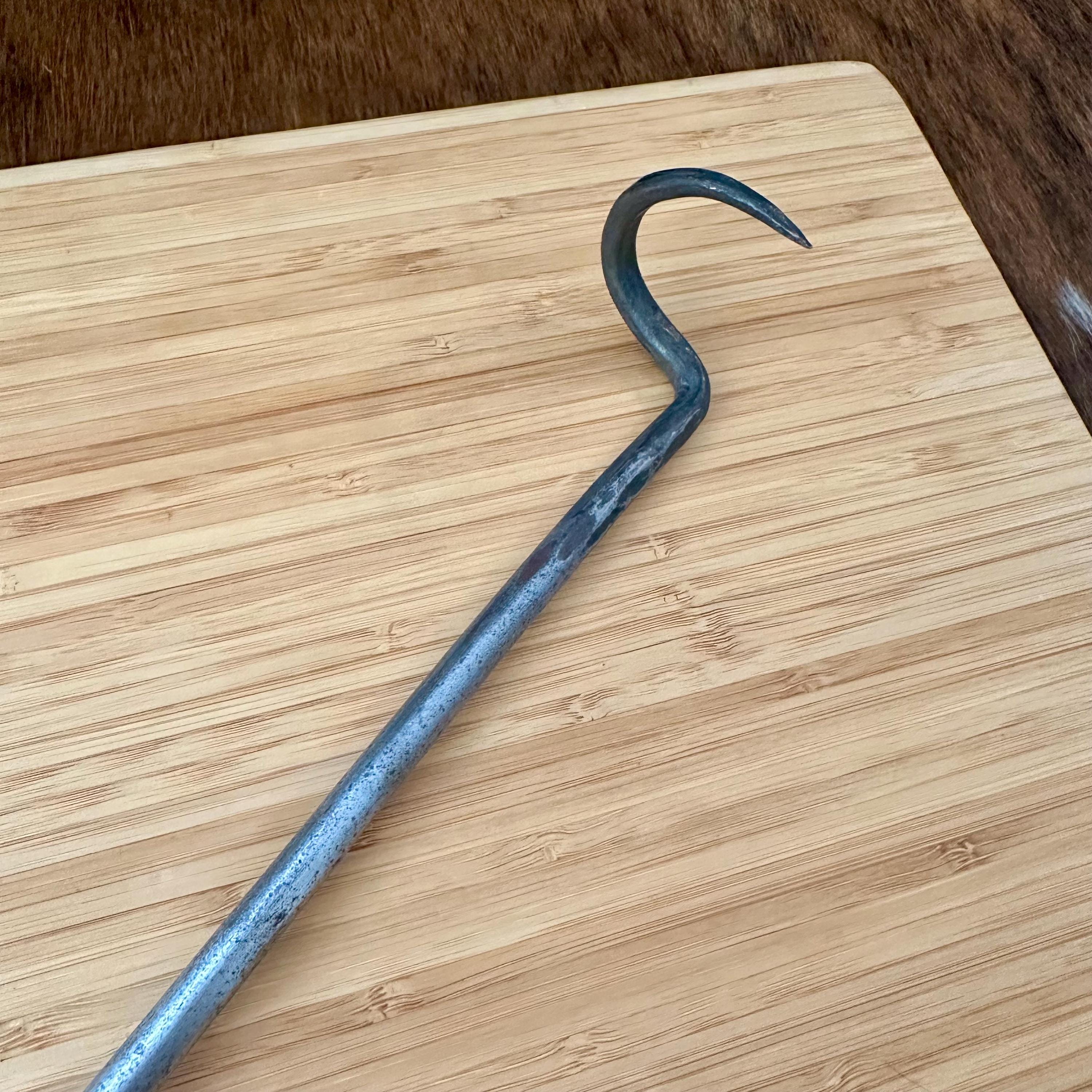 Hand Forged Meat Flipper / Steak Turner / BBQ Tool With Deer Antler ...