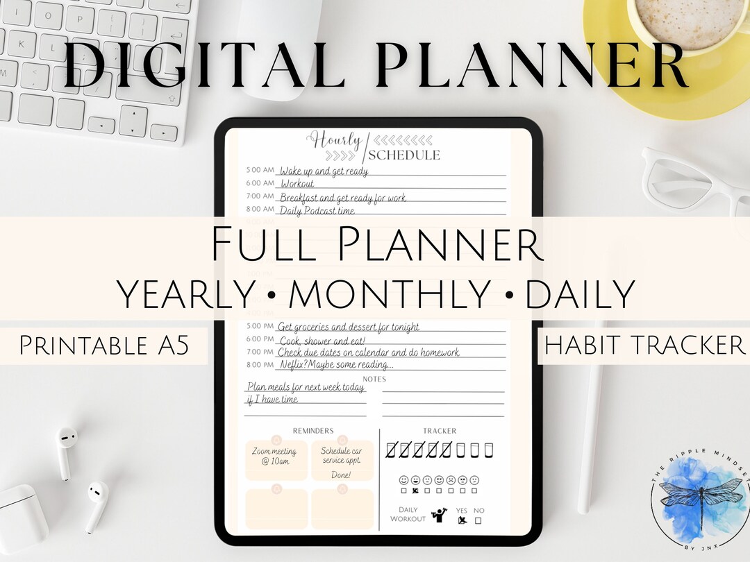 Digital Planner for Student Daily Planner for Business Owner Yearly ...