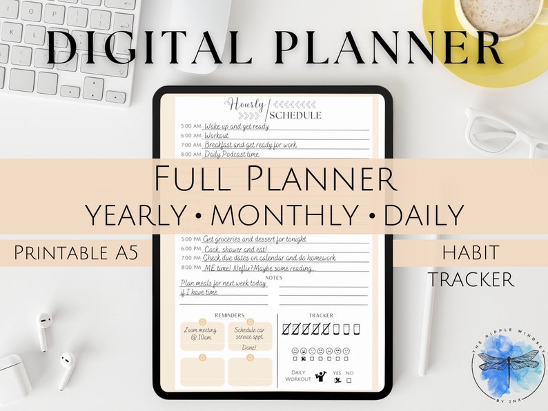 Digital Planner, Daily Planner, Printable Planner, Goodnotes Planner ...