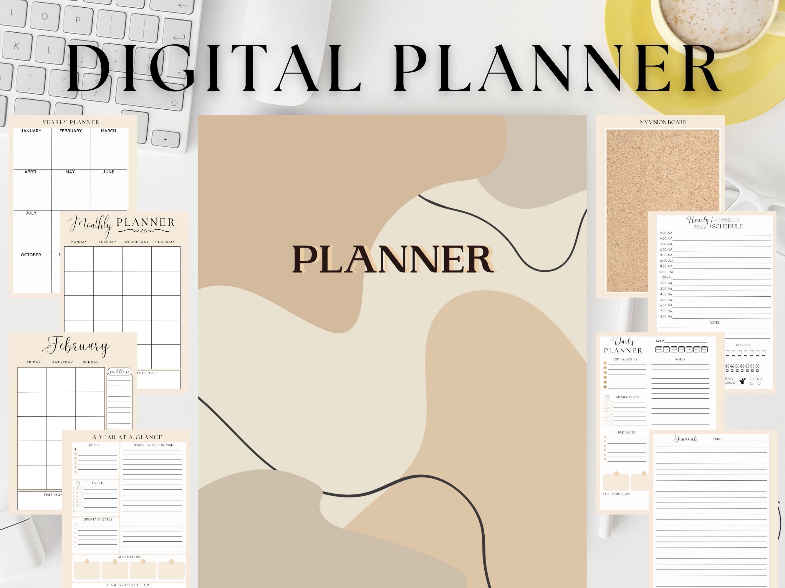 Digital Planner, Daily Planner, Printable Planner, Goodnotes Planner ...