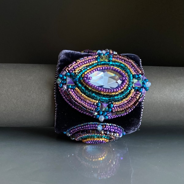 Bead Embroidery Cuff - Etsy