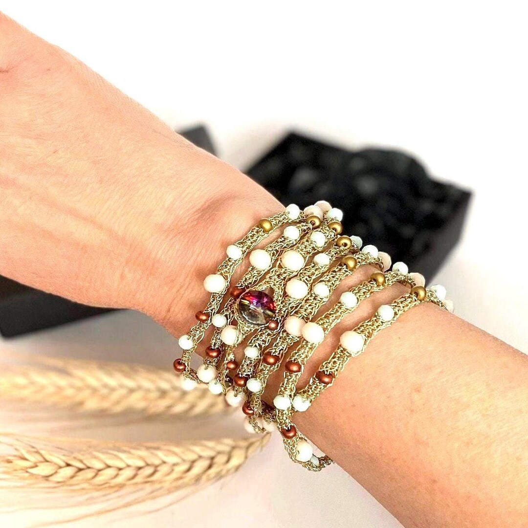 Multilayer Wrap Bracelet, Minimalist Beads Bracelet, Handmade Boho ...