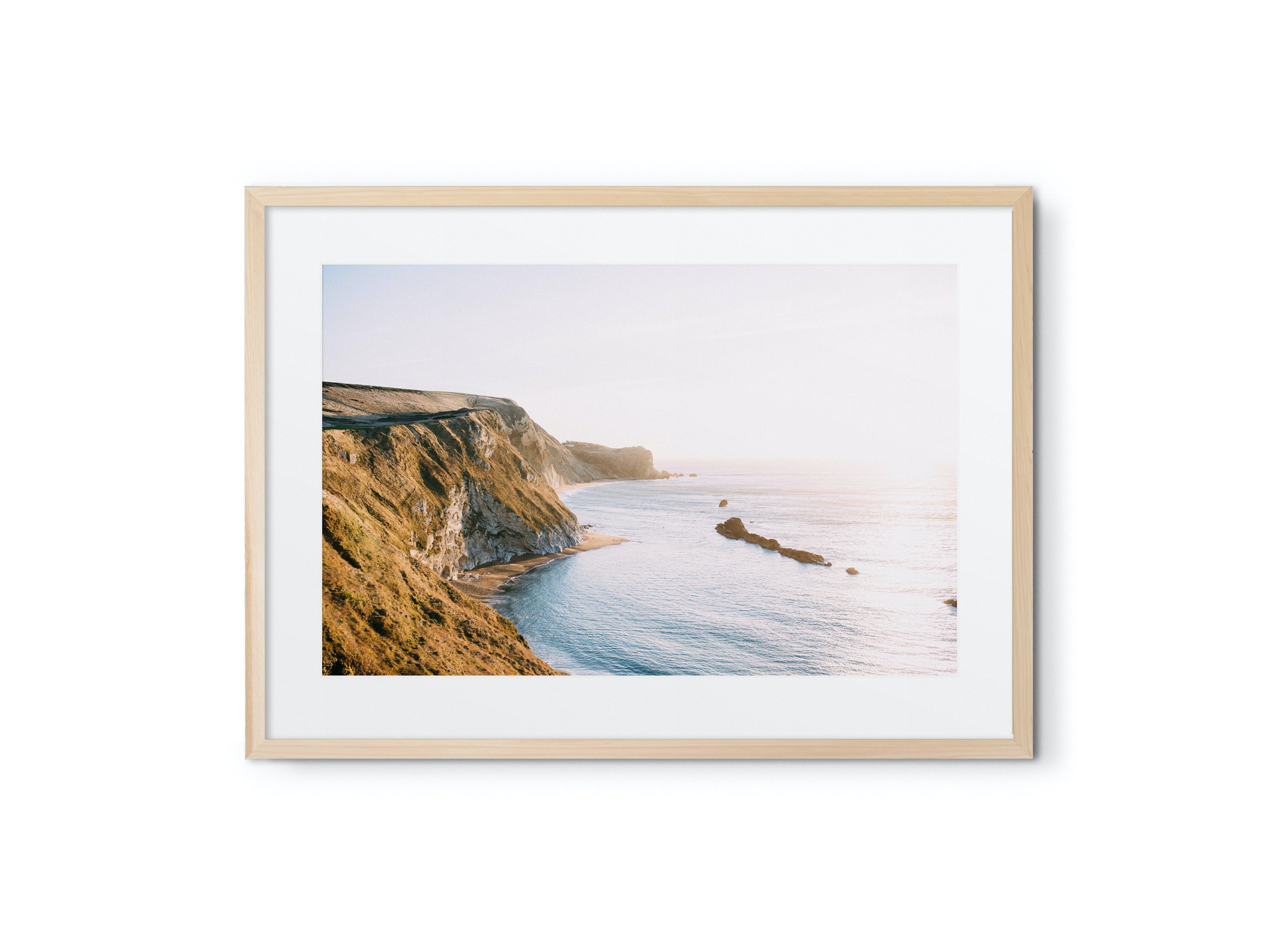 Coastal Wall Art Print, Ocean Cliffs Photograph, Beach Art Framed - Etsy