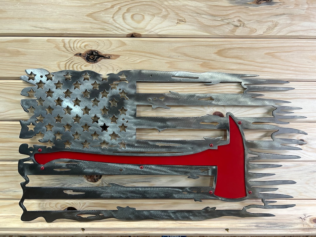 American Flag With Ax - Etsy