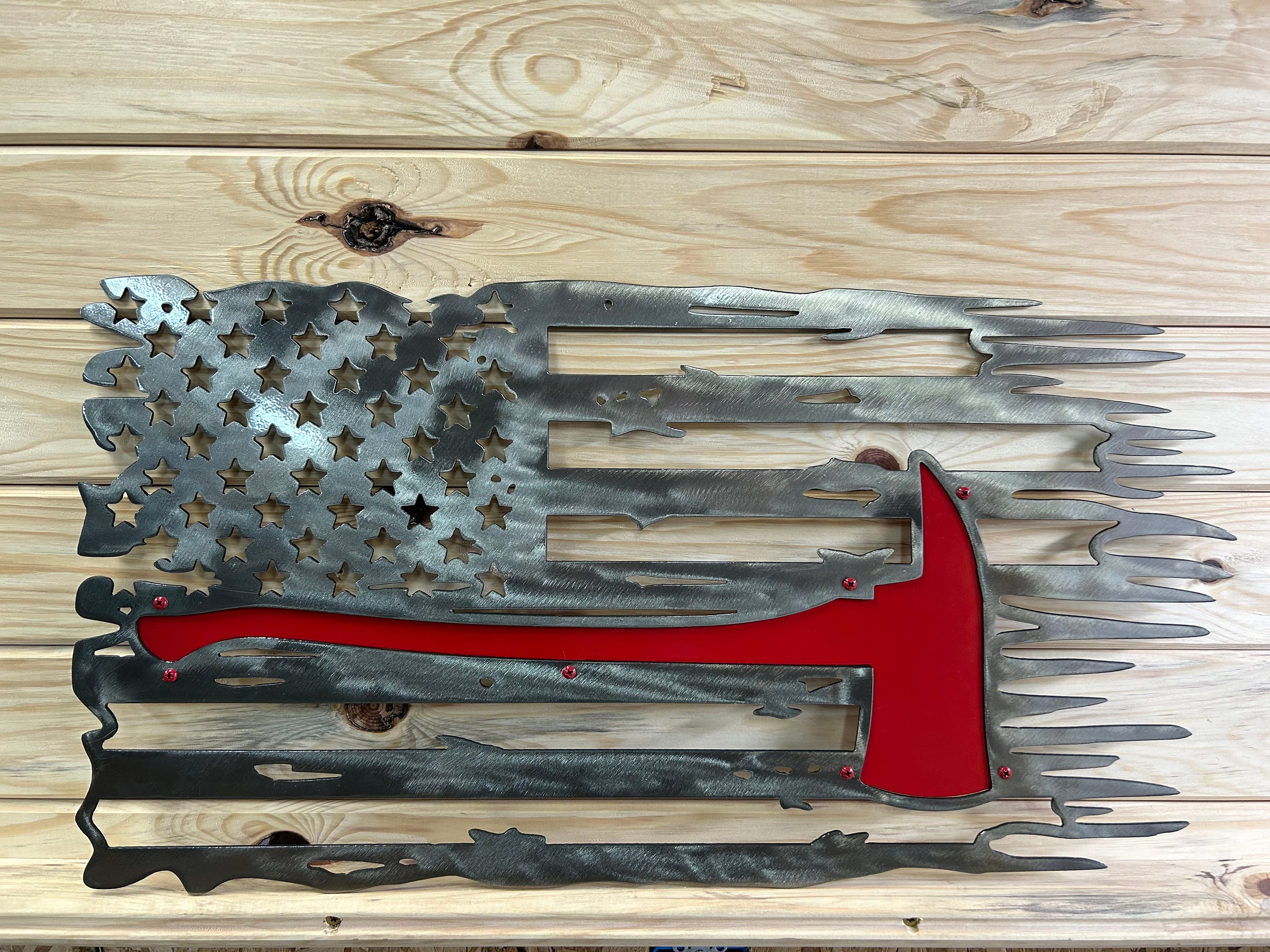 American Flag With Ax - Etsy