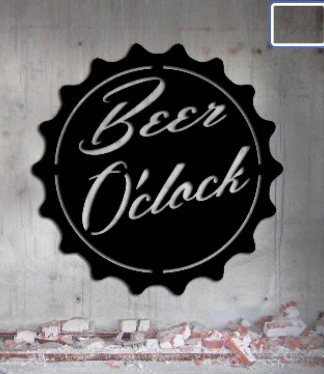 Beer O'clock - Man Cave Sign - Large - Garage Sign Custom Metal ...
