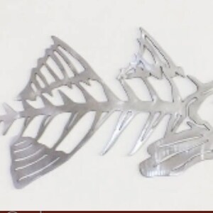 Steel Fish Skeleton Wall Art - Metal Bone Fish Decor - Etsy