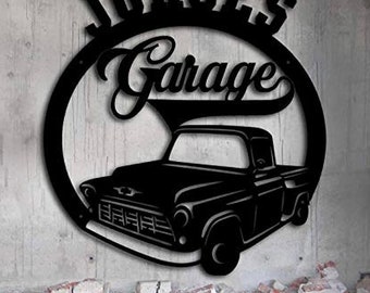 Chevy 3100 1955-1957 Classic Truck Garage Metal Sign Steel Wall Art ...