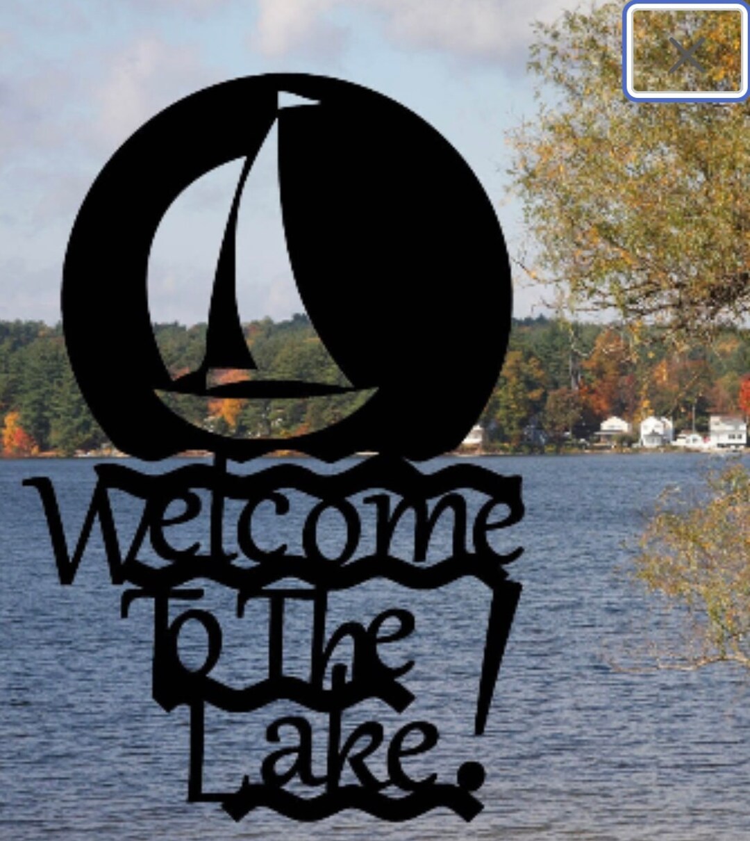 Welcome to the Lake Metal Sign Cottage or Cabin Decor Beach Sign ...