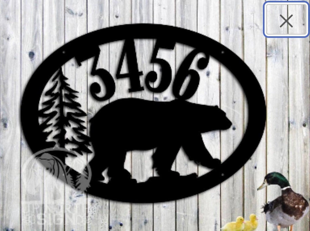Bear Address Custom Sign - Etsy