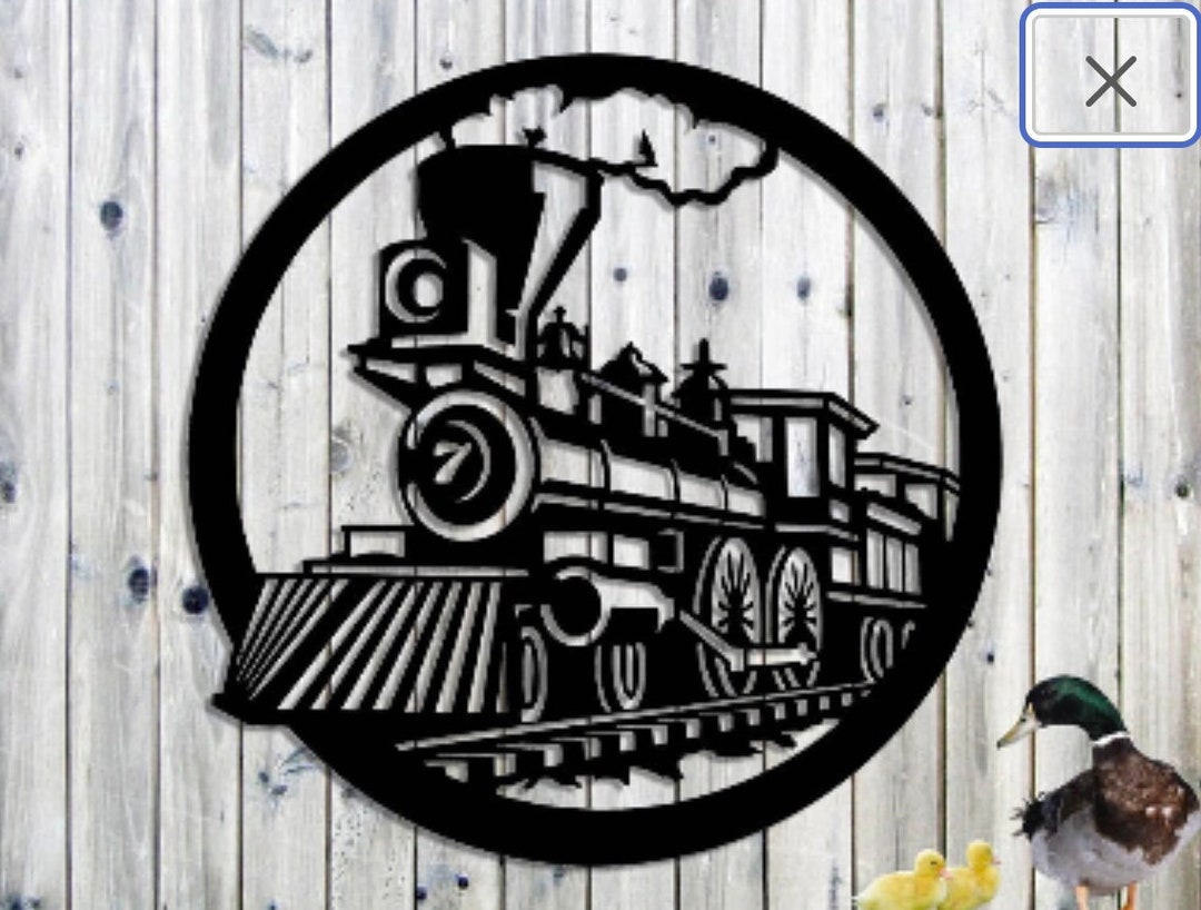 Locomotive Train Steam Engine Metal Wall Art - Steel Wall Art - Etsy