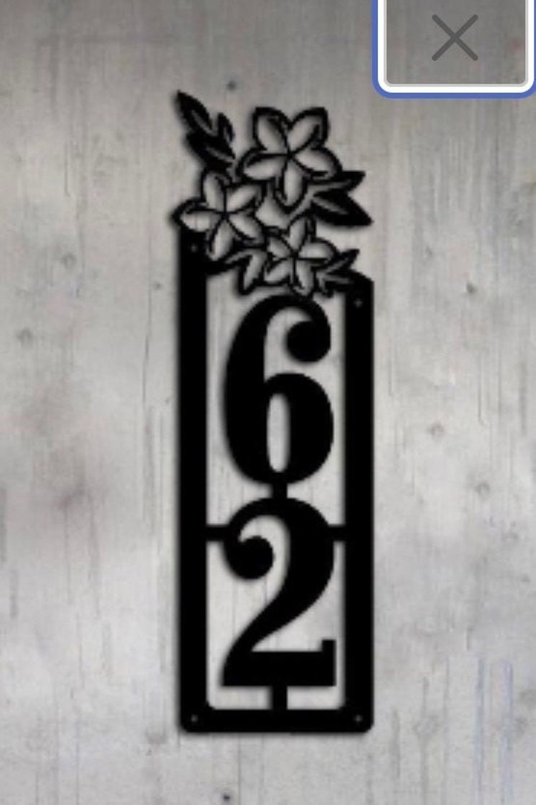 Flower Vertical Address Sign - Etsy