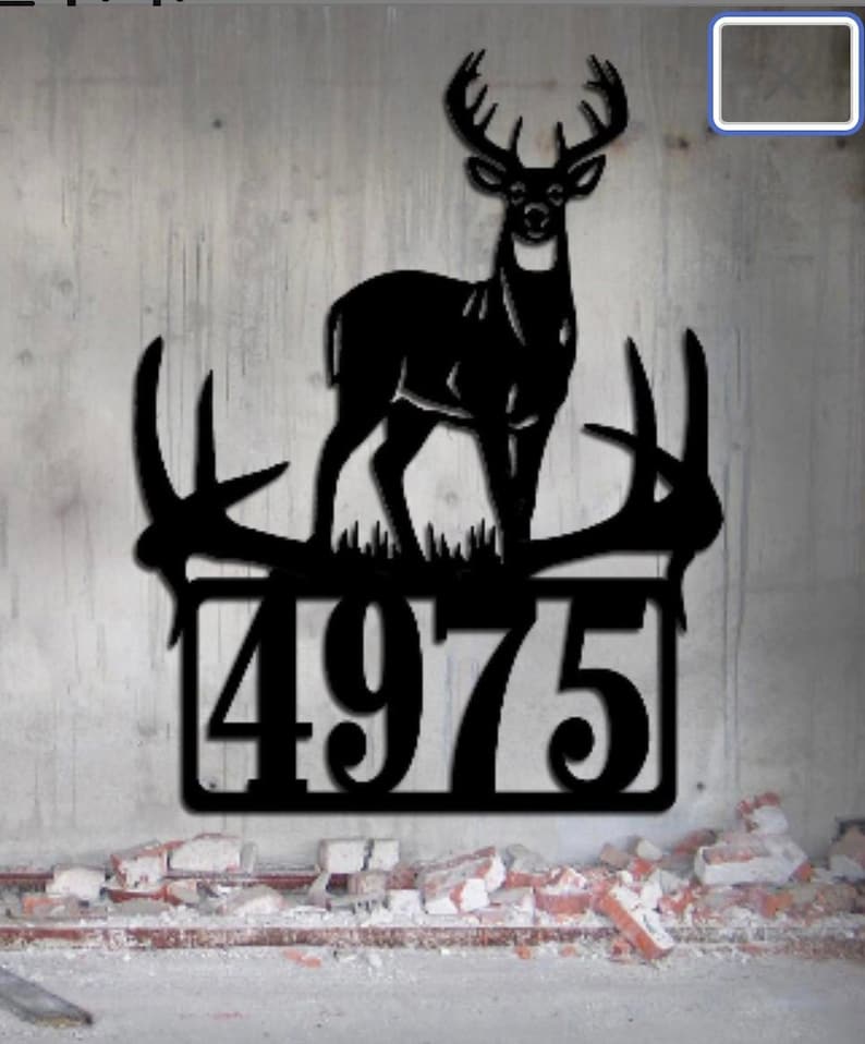 Buck Whitetail Deer Custom Address Sign Personalized - Etsy