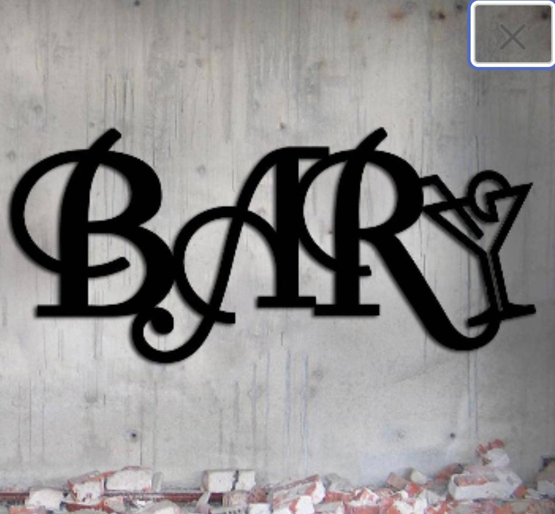 Bar Beer Cocktails Sign Sign Metal Wall Art Home Bar Sign - Etsy