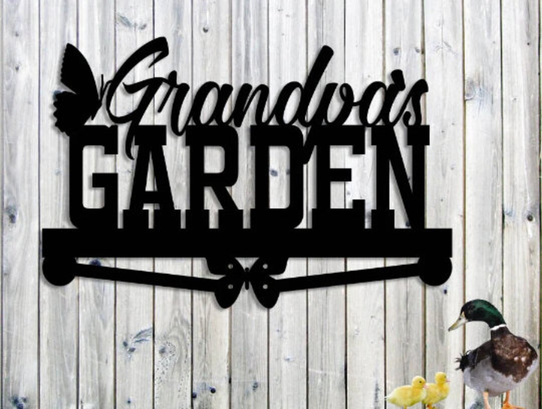 Grandma's Garden - Custom Metal Garden Sign - Personalized Garden ...