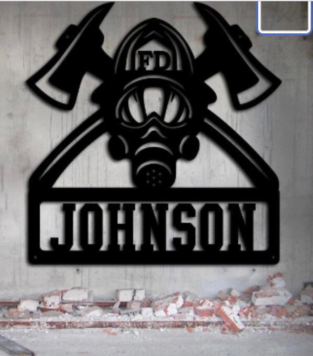 Firefighter - Fireman - Custom Metal Sign - Metal Wall Art 23 X 23.5 - Etsy