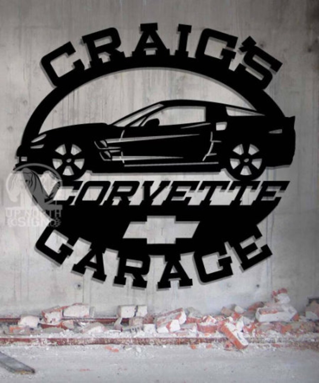 Corvette Garage - Personalized Custom Metal Signs - Metal Wall Art - Etsy