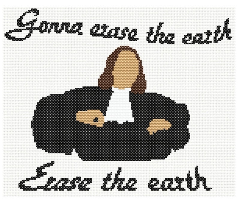 Erase the Earth Cross Stitch Pattern - Etsy