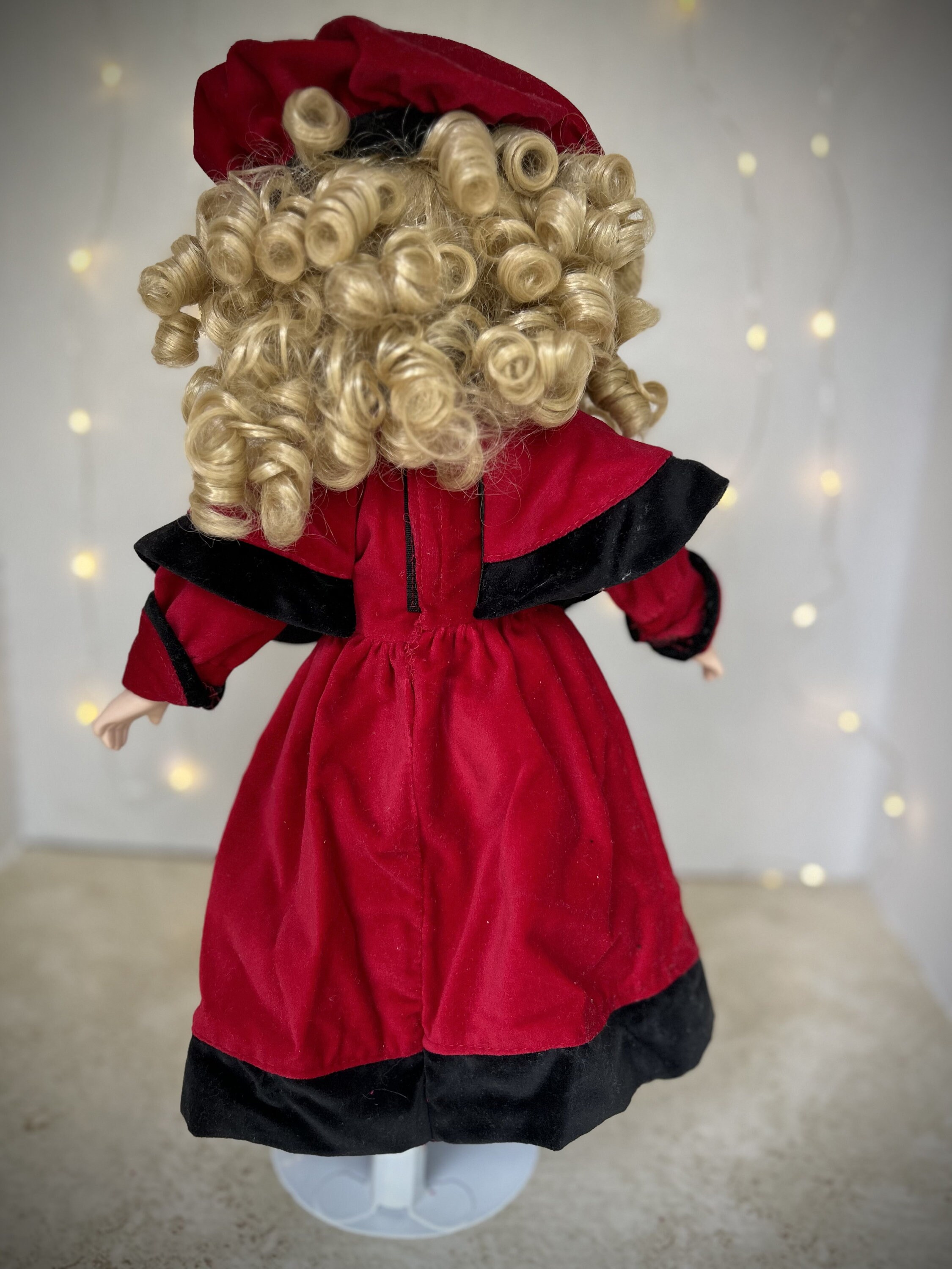 Brass Key Doll - Red Holiday With Blonde Ringlets - Etsy