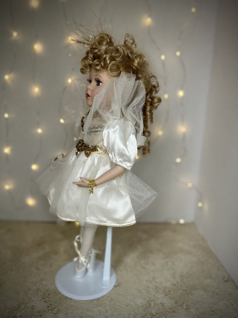 Brass Key Doll - White & Gold Ballerina - Etsy