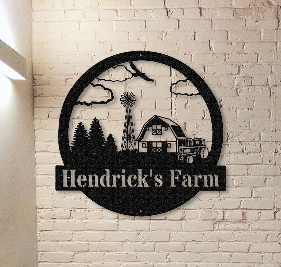 Farm House Metal Sign,custom Barn Decor,farm Wall Art,great Outdoor ...