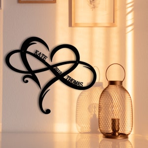 Custom Infinity Sign,personalized Wedding Gift for Couple,wedding Date ...