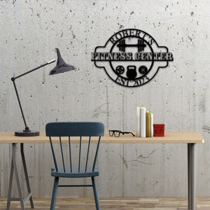 Custom Fitness Center Metal Sign,gym Wall Art,training Center Sign ...