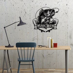 Custom Metal Fish Sign,fishing Gifts for Men,personalized Fishing Metal ...