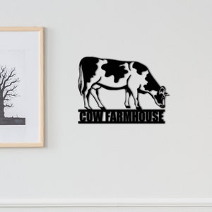 Custom Cow Sign Name,cow Wall Art,personalized Cow Metal Sign,cow ...