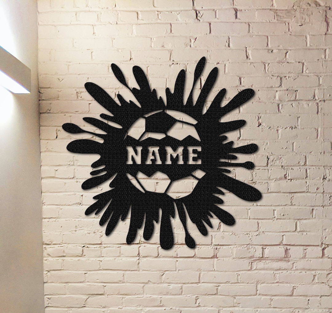 Custom Soccer Monogram Name Sign, Soccer Wall Art,personalized Soccer ...