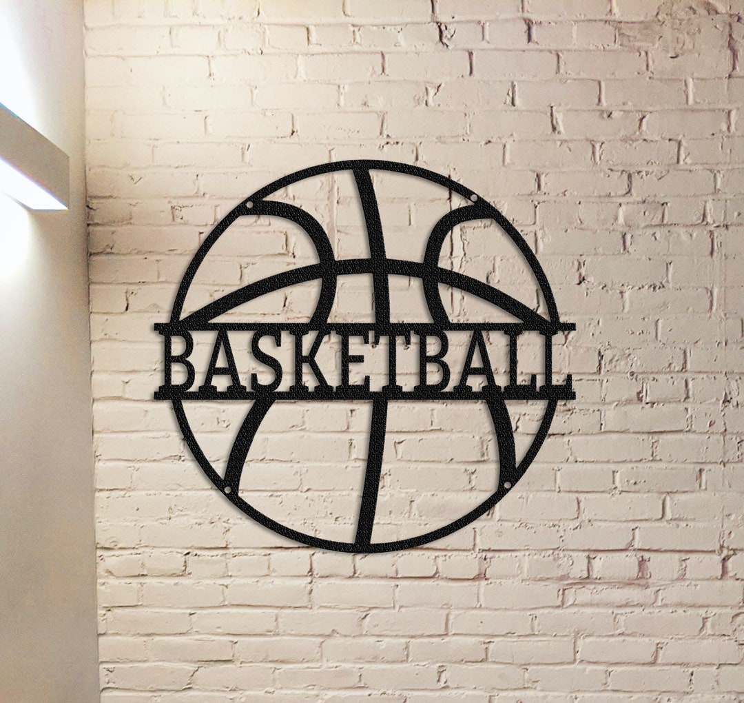 Basketball Metal Sign,custom Basketball Wall Art,basketball Team Name ...