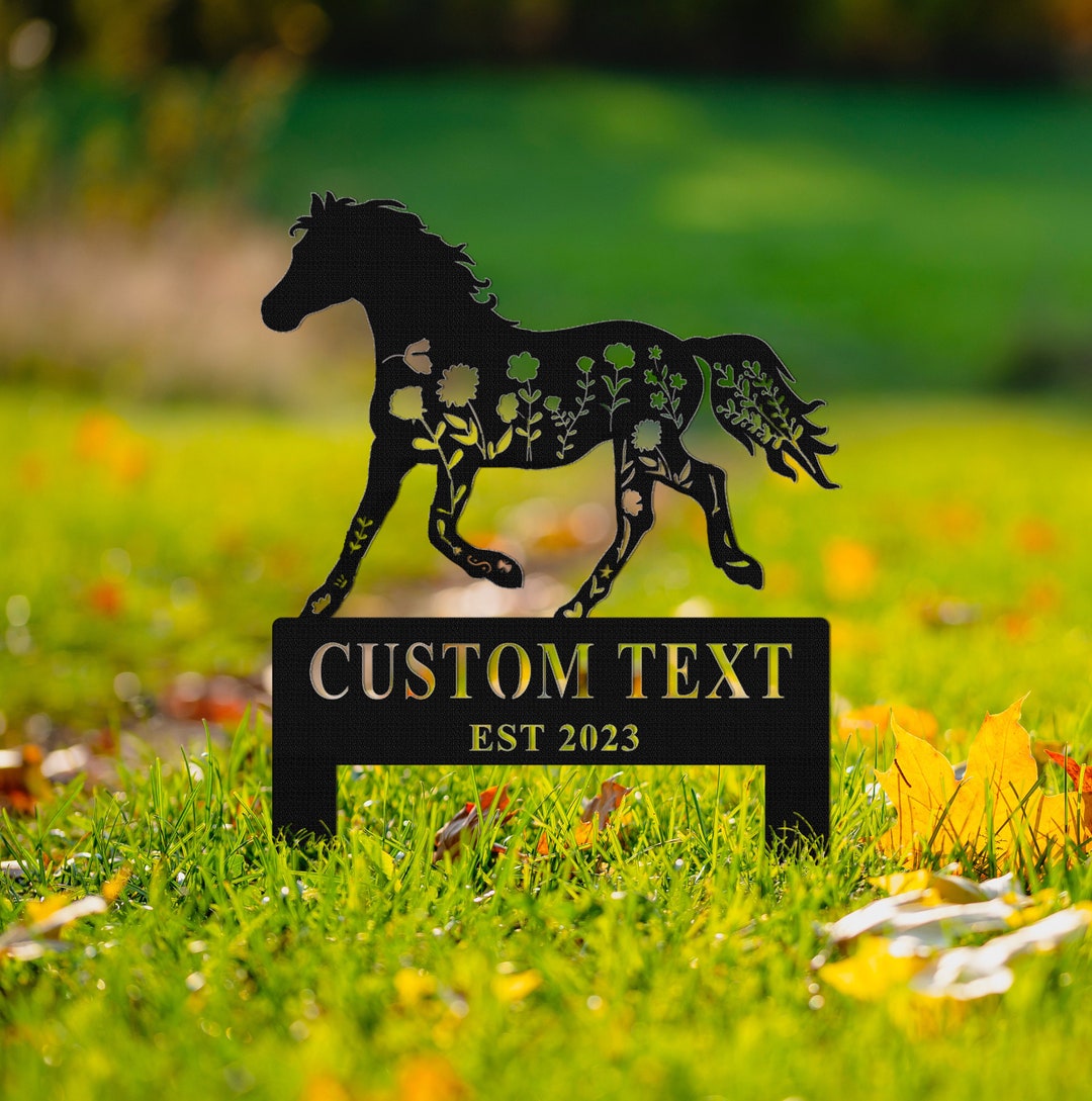 Custom Horse Memorial Stake Sign,grave Markers Sign, Metal Sign With ...