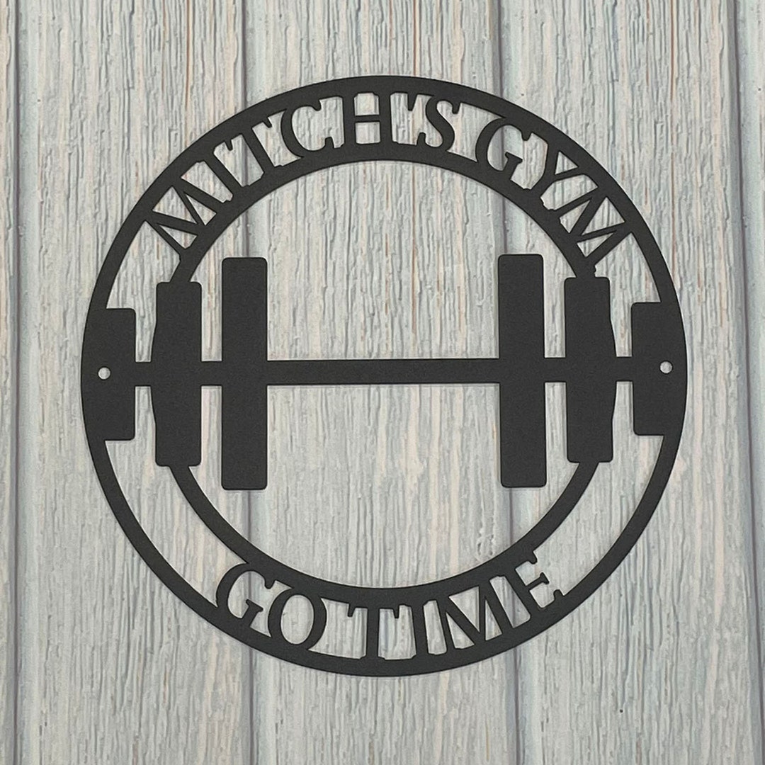 Home Gym Sign,custom Gym Sign Name,sign With LED Lights,fitness Sign ...